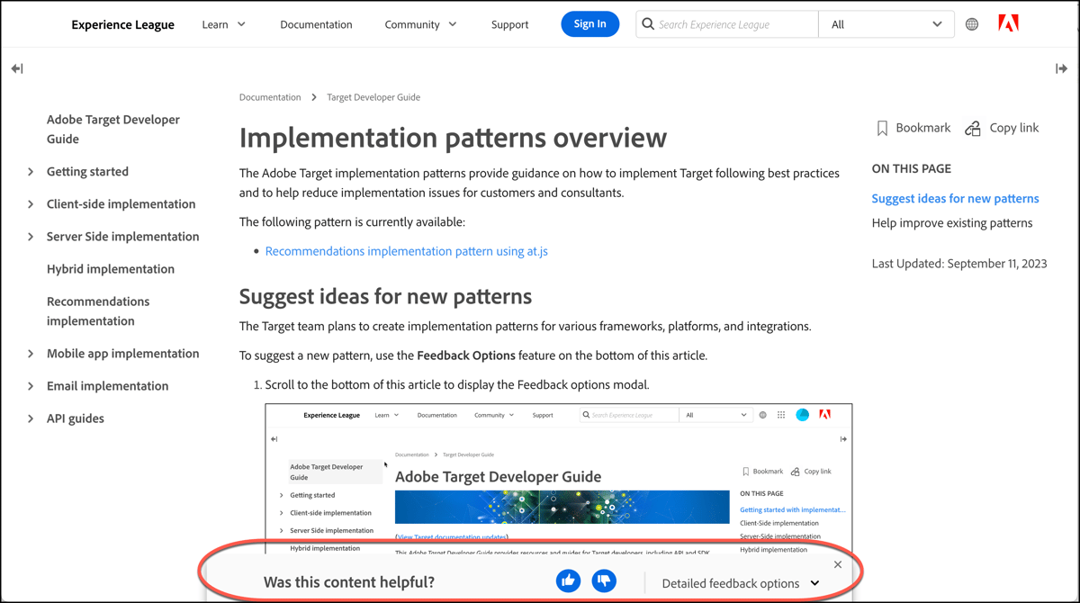 Implementation patterns overview | Adobe Target