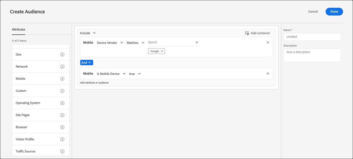 Can I Target Visitors Based on Mobile Options? | Adobe Target