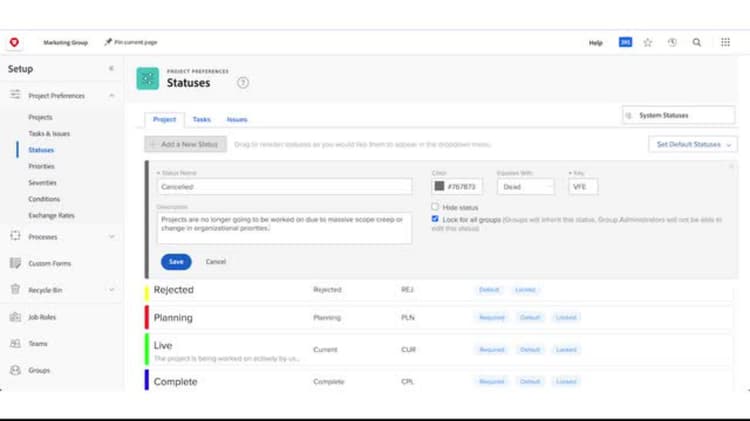 Create And Manage Object Statuses Adobe Workfront