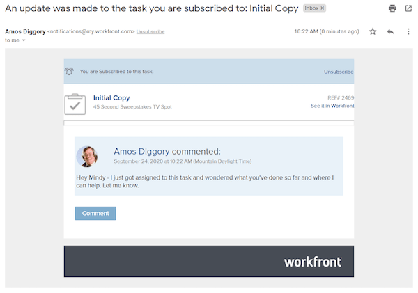 Subscribe to work items | Adobe Workfront