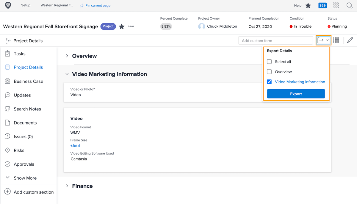 Export a Custom Form as a PDF | Adobe Workfront