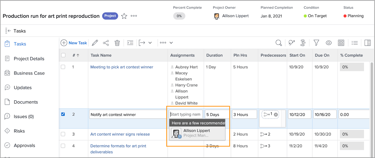 See time off when assigning tasks | Adobe Workfront