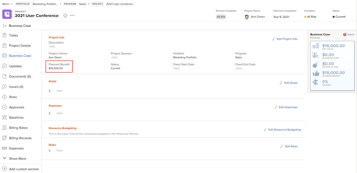 Understand the Business Case | Adobe Workfront