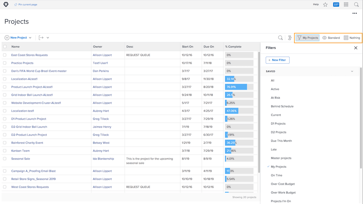 View project information | Adobe Workfront