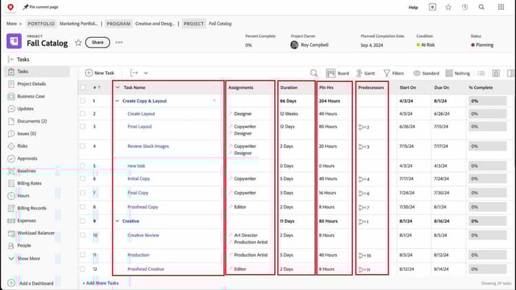 Get started planning a project | Adobe Workfront