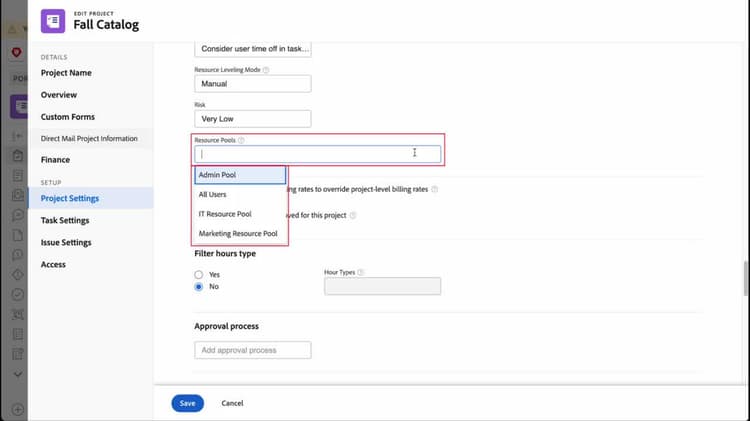 Fill in the project details | Adobe Workfront