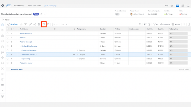 Understand parent-child tasks | Adobe Workfront