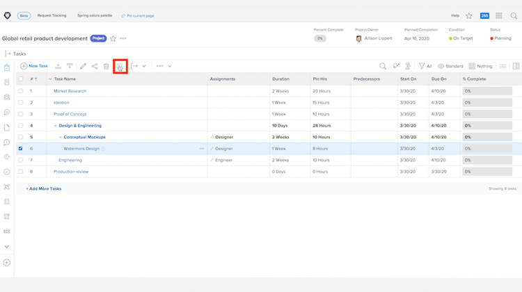 Understand parent-child tasks | Adobe Workfront