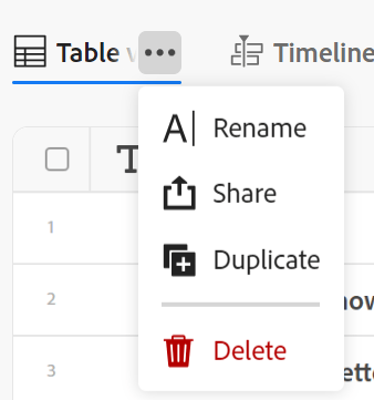 Manage Record Views | Adobe Workfront