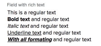 Rich text fields in the Adobe Workfront API | Adobe Workfront