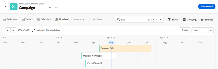 Manage the timeline view | Adobe Workfront