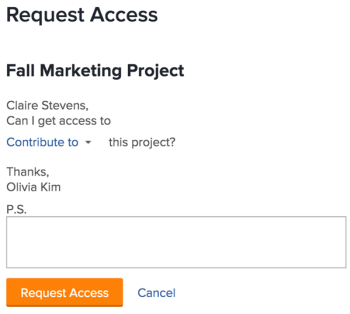 Request access to objects | Adobe Workfront