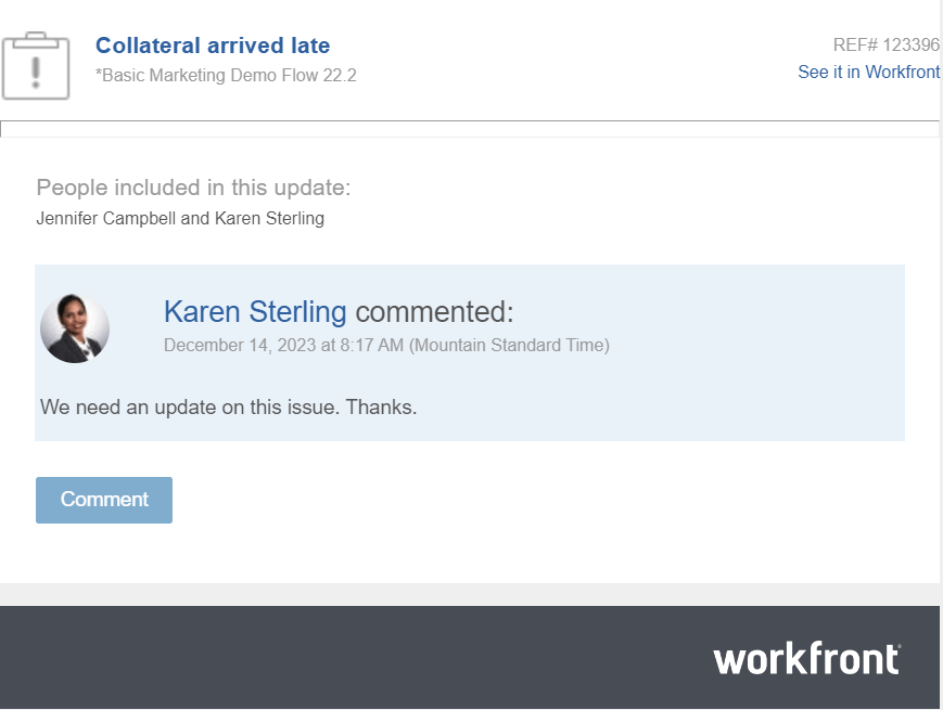 Reply to email notifications | Adobe Workfront