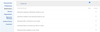 Notifications: Goals | Adobe Workfront