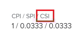 Calculate Cost Schedule Performance Index (CSI) | Adobe Workfront