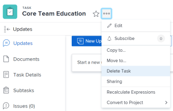 Delete tasks | Adobe Workfront