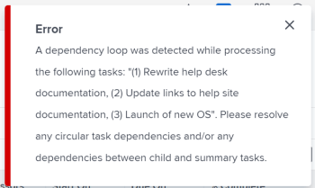 Task dependency loop overview | Adobe Workfront