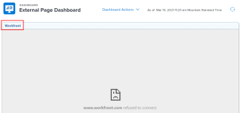 Embed an external web page in a dashboard | Adobe Workfront
