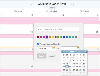 Add ad hoc events to a calendar report | Adobe Workfront