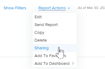 Share a report in Adobe Workfront | Adobe Workfront