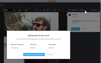 Tag users to share a proof | Adobe Workfront
