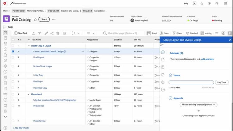 Create a new project | Adobe Workfront