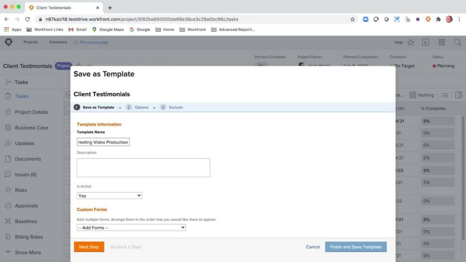 Understand project templates | Adobe Workfront