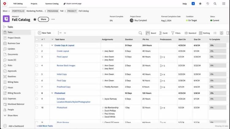 Manage a project | Adobe Workfront