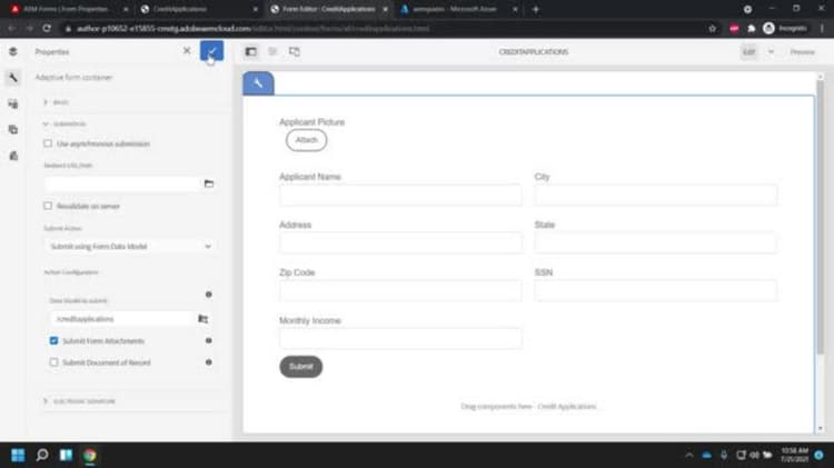 Store AEM Forms Data in Azure Storage | Adobe Experience Manager