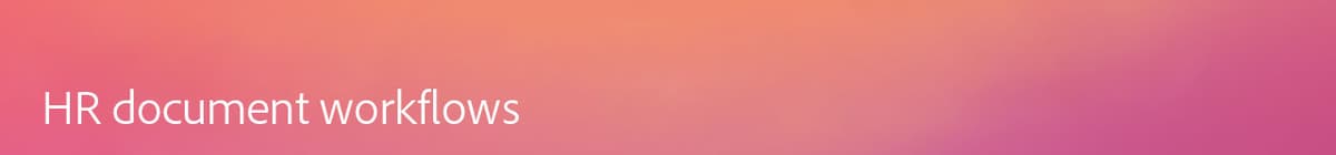 Flujos de trabajo de documentos de HR en Java | Adobe Acrobat Services