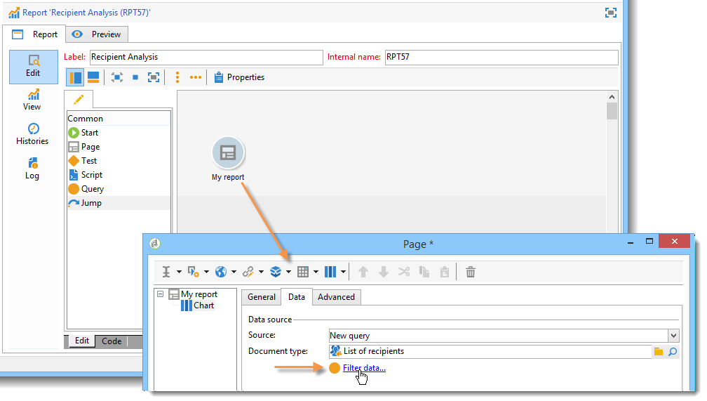 Uso del contexto en los informes | Adobe Campaign