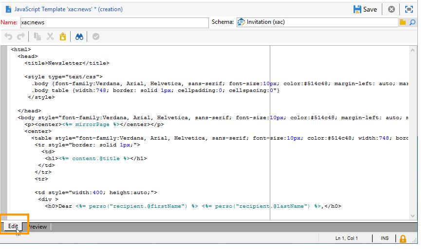 Formato | Adobe Campaign