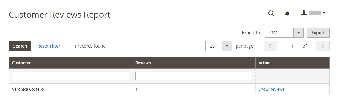 Revisar informes | Adobe Commerce
