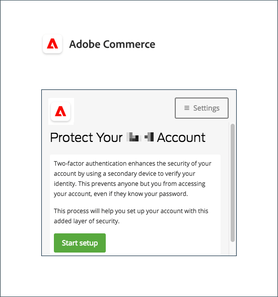 Configuración de autenticación de doble factor para cuentas de usuario | Adobe Commerce