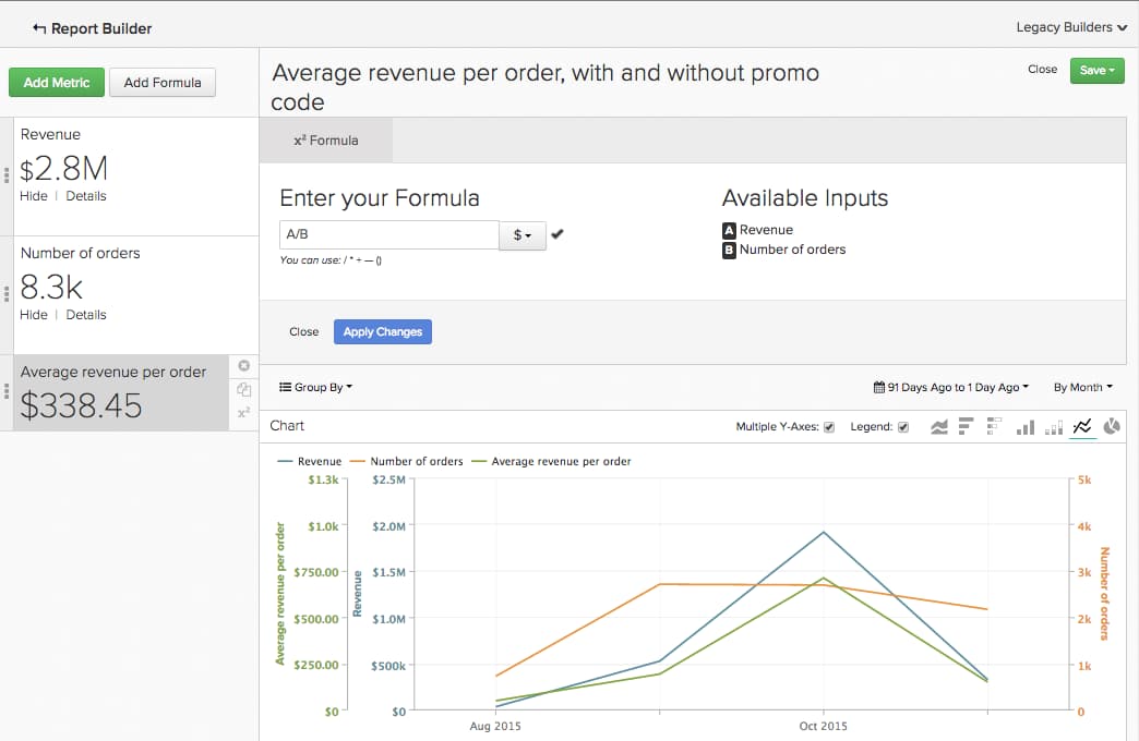 Usar el Report Builder visual | Adobe Commerce