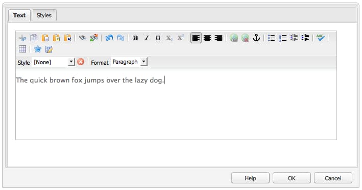 Editor de texto enriquecido | Adobe Experience Manager
