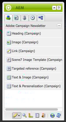 Componentes de Adobe Campaign | Adobe Experience Manager