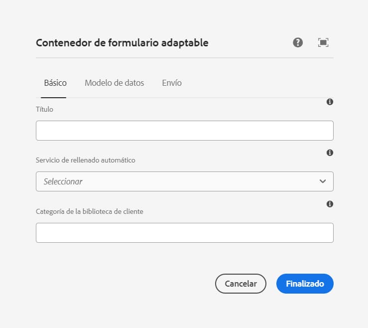 Componente principal de formularios adaptables: contenedor de formulario | Adobe Experience Manager