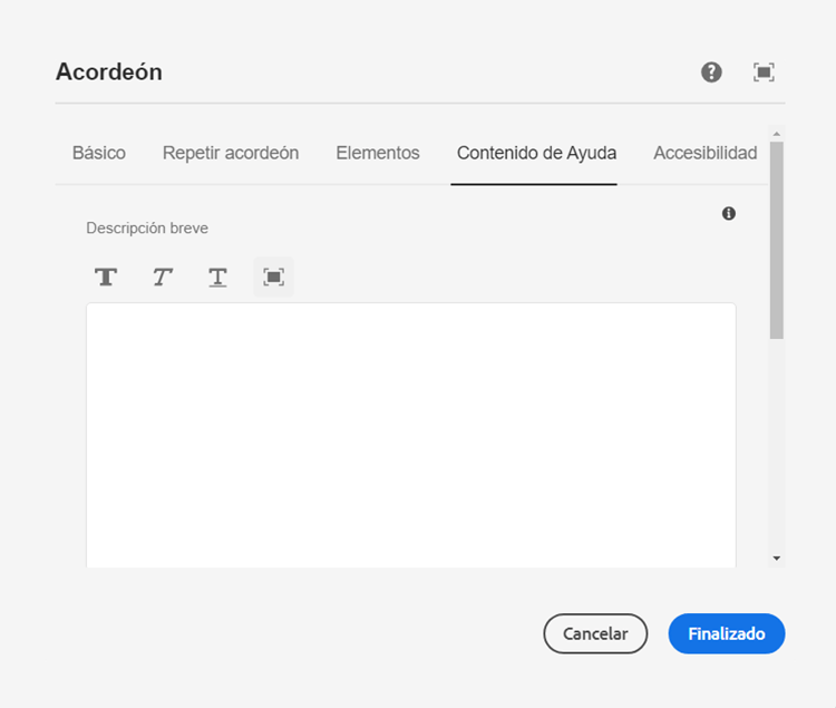 Acordeón de formulario adaptable | Adobe Experience Manager