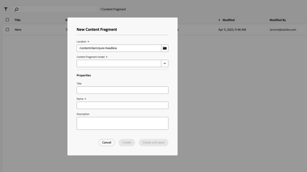 AEM Creación de un componente de lista de imágenes complejo: primer tutorial sin encabezado ...
