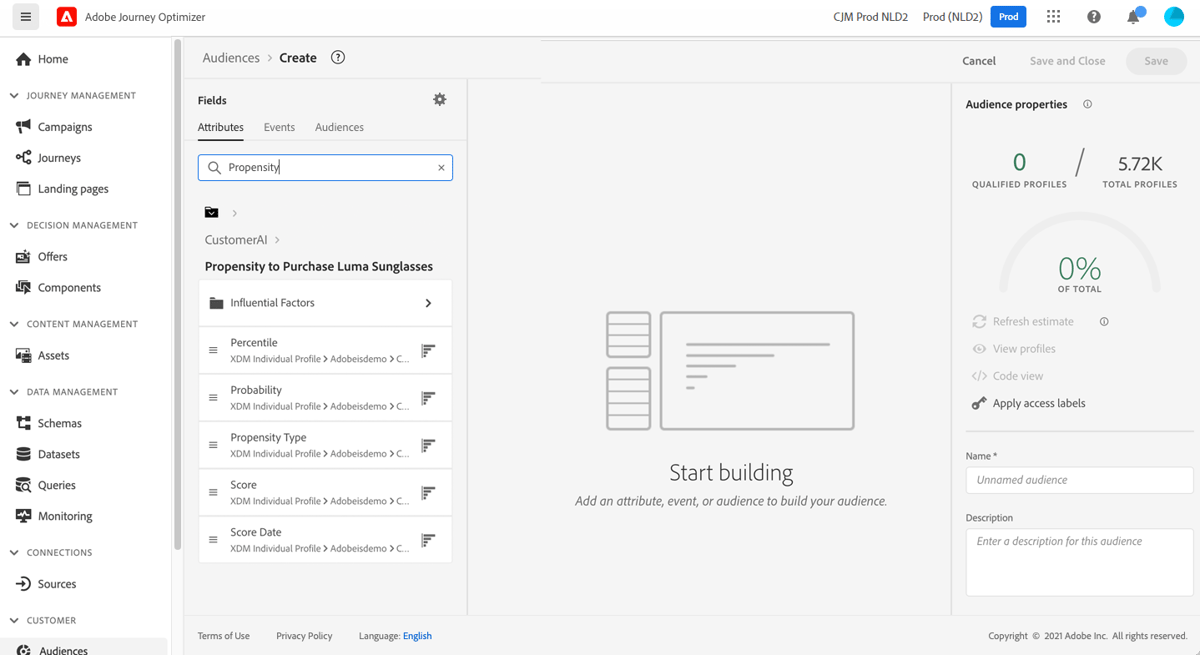 Información general del servicio AI | Adobe Journey Optimizer