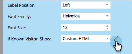 Mostrar formulario de HTML personalizado para personas conocidas ...