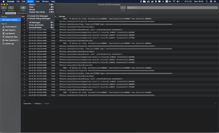 Depuración del SDK de AccessEnabler iOS/tvOS mediante los registros de aplicación de la consola ...