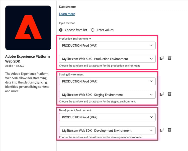 Añadir y configurar la extensión de Web SDK | Adobe Data Collection