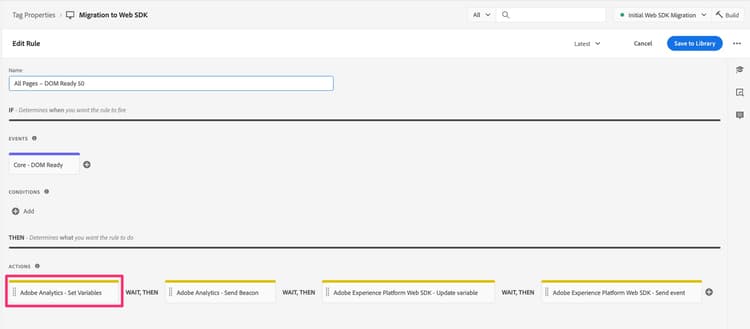 Migración del código personalizado a Web SDK | Adobe Data Collection
