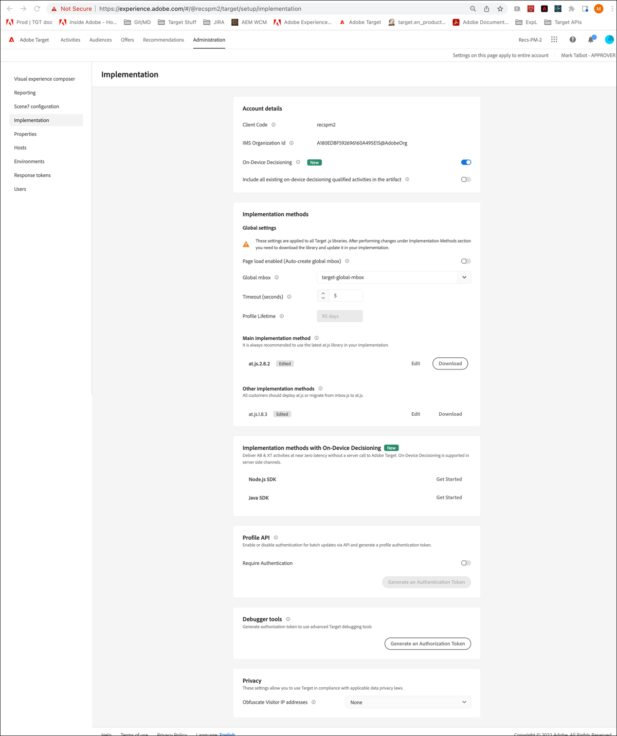 ¿Cómo se implementa? Target en Mi sitio? | Adobe Target