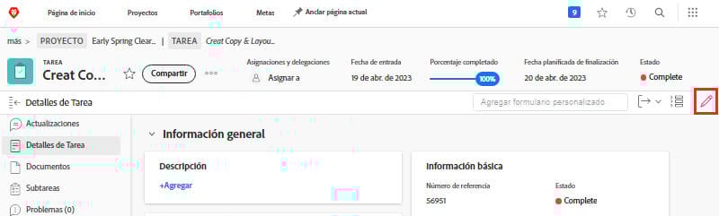 Edición de un formulario personalizado | Adobe Workfront