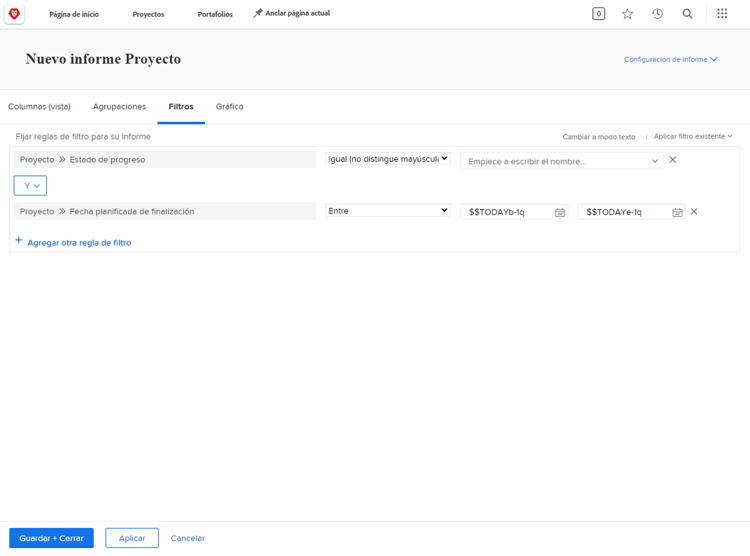 Creación de informes con gráficos | Adobe Workfront