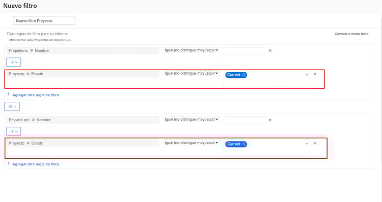 Crear instrucciones OR en filtros | Adobe Workfront