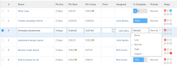 Editar elementos en línea en una lista de Adobe Workfront | Adobe Workfront